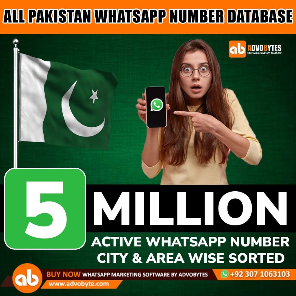 All Pakistan WhatsApp Numbers Database (5 Million) – Advobytes Store
